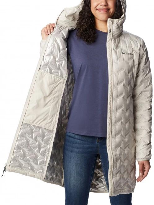 Columbia Delta Ridge Long Down Jacket női pehelykabát - homok | Columbia